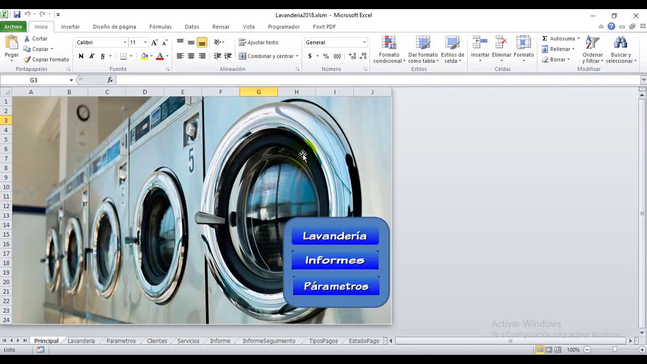 Control de Lavanderia con Excel - YouTube