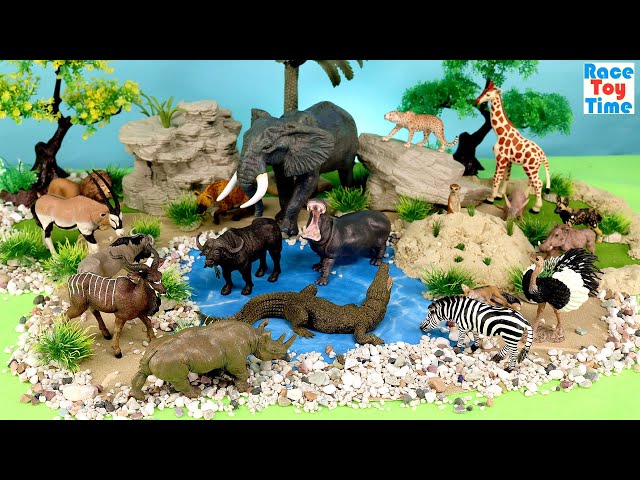 African Savanna Animal Figurines - Videos For Kids