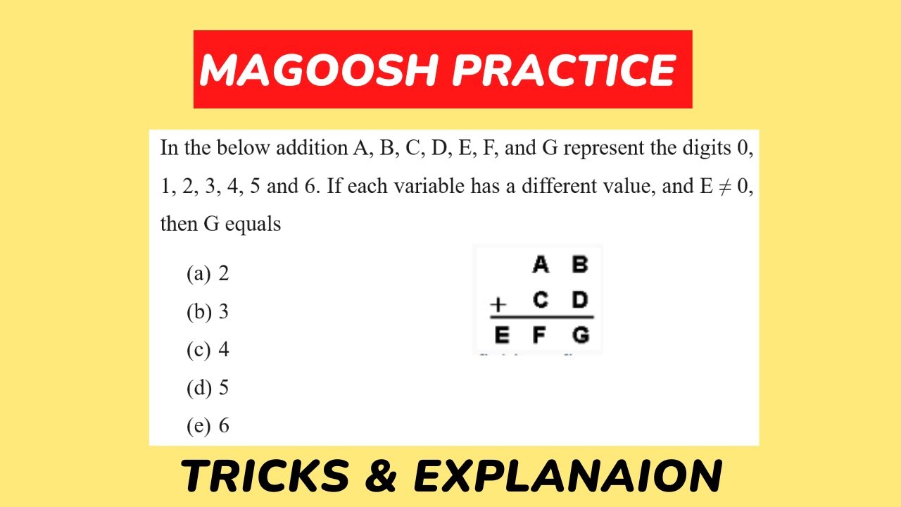 Magoosh Practice Question 16 with tips and tricks| GRE/GMAT preparation for beginners| GRE/GMAT ...