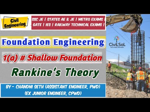 Foundation Engineering # 1(a) | Shallow Foundation - Rankine's Theory ...