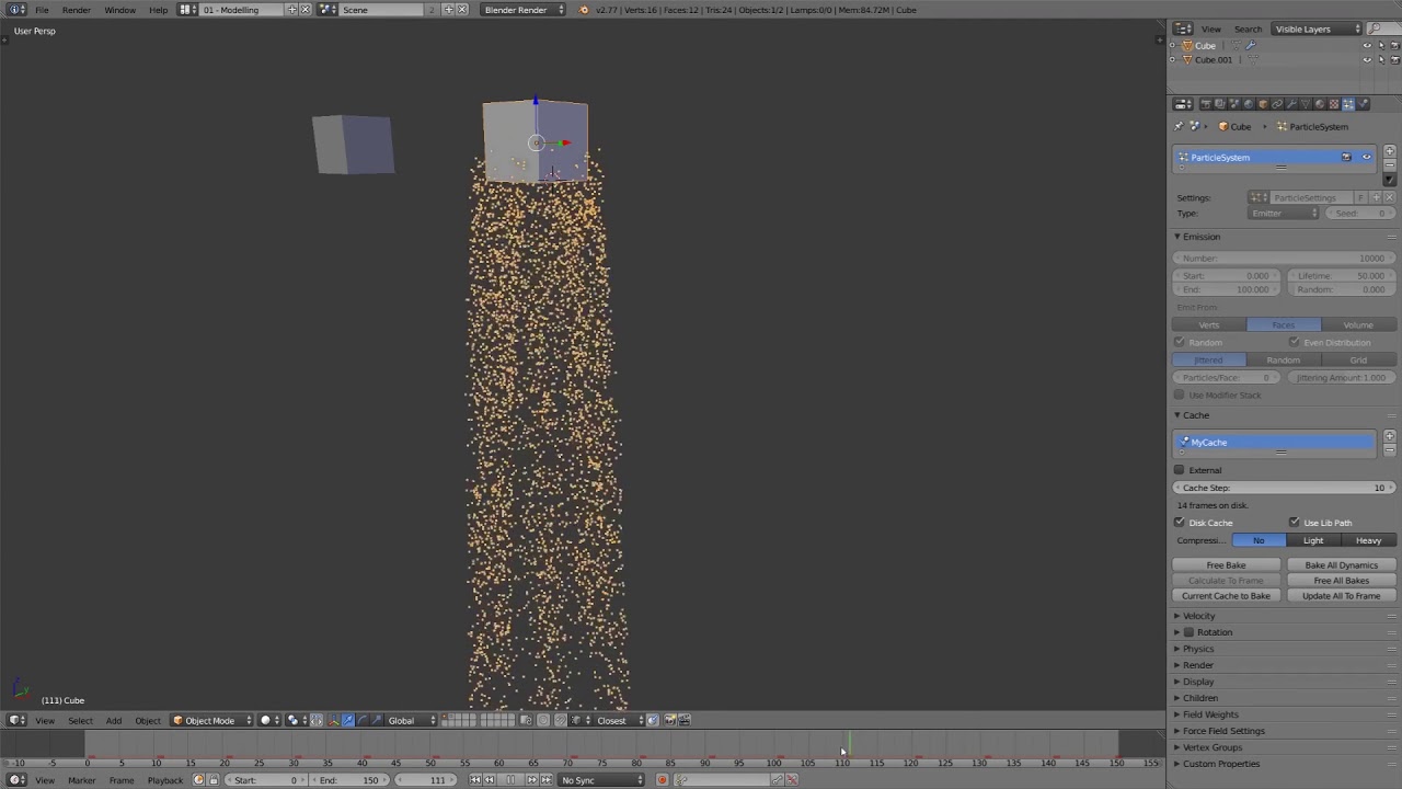 Particles Blender Lesson 02 Cache YouTube Particles Blender Lesson 02 Cache YouTube