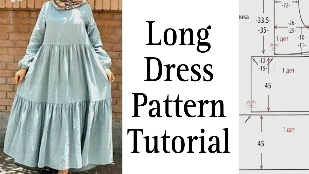 how to draft a long frock/cutting and stitching/pattern drafting - YouTube