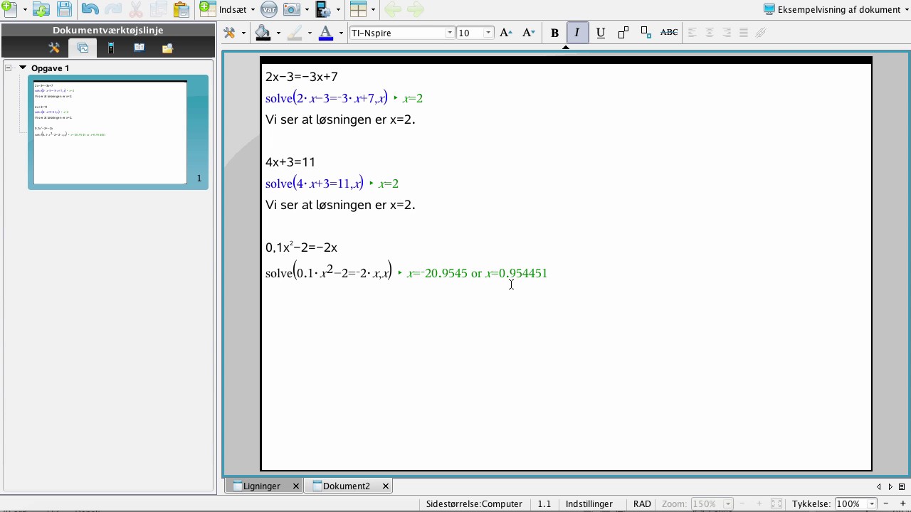 Solve i CAS - YouTube