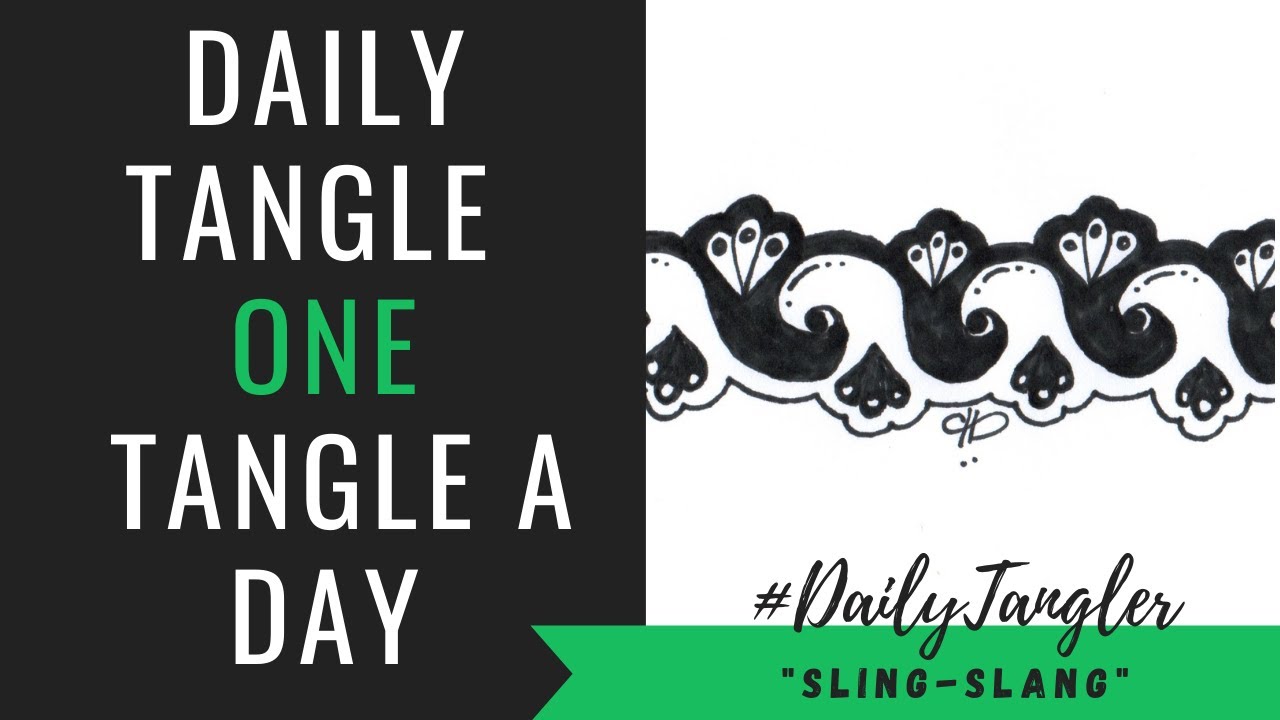Daily Tangle - Pattern - Sling-Slang |How to draw...| - YouTube