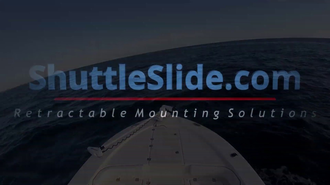 ShuttleSlide SS-9-HD Trolling Motor Mount on a Robalo Cayman246 - YouTube
