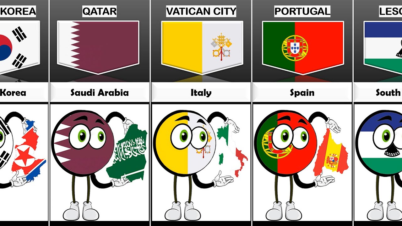 Countries That Share Only One Border - YouTube