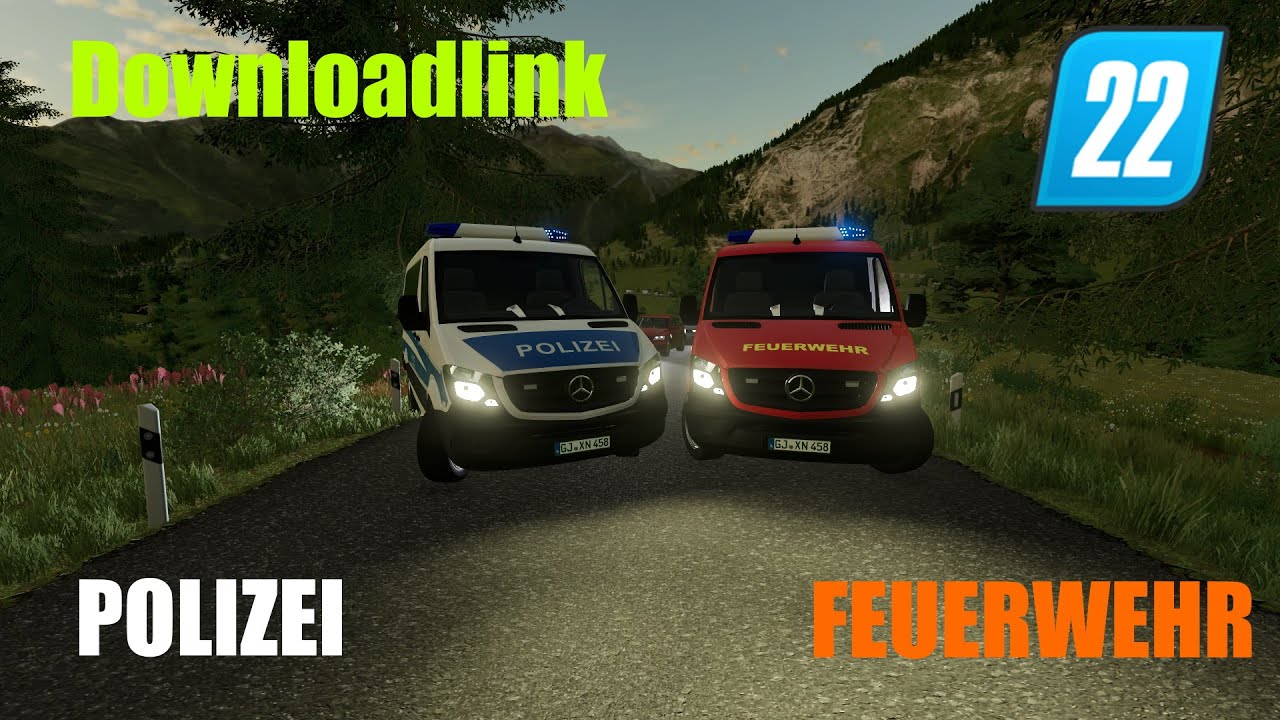 POLIZEI SPRINTER UND FEUERWEHR ZUM DOWNLOAD! / LS22 / FS22 / BLAULICHT ...