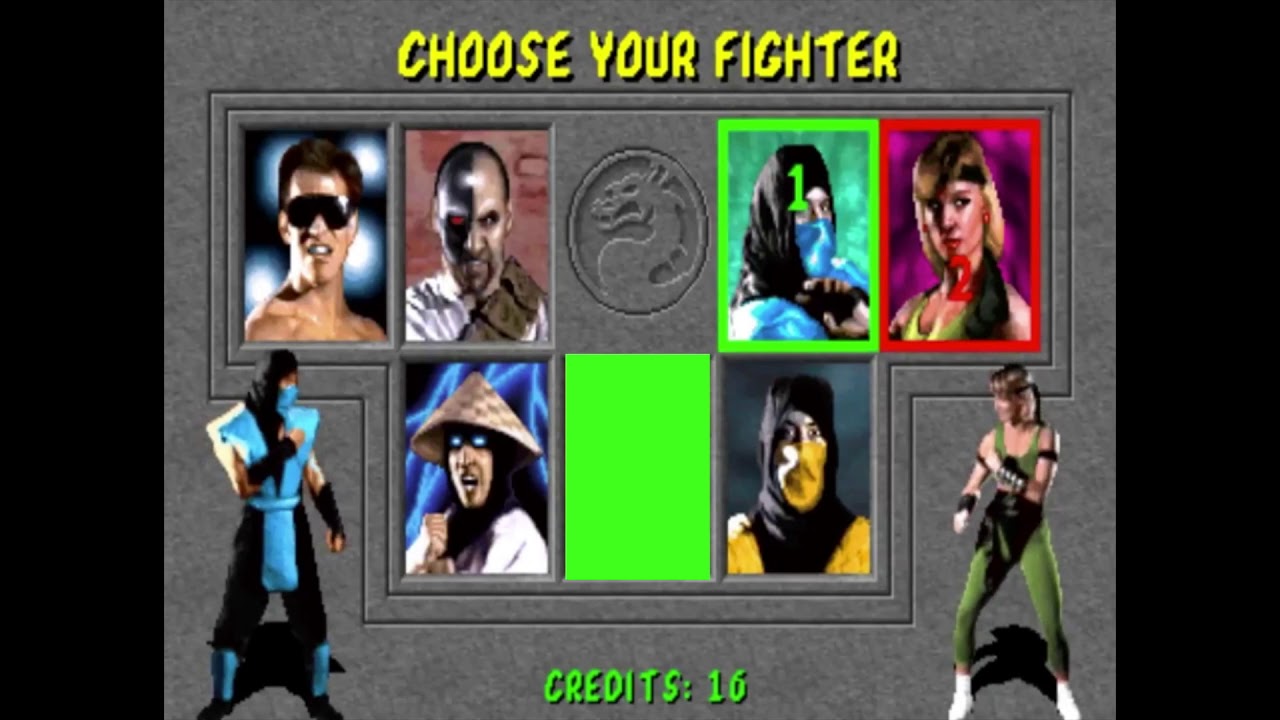 MORTAL KOMBAT CHARACTER SELECT SCREEN GREEN SCREEN (CHROMA KEY) - YouTube