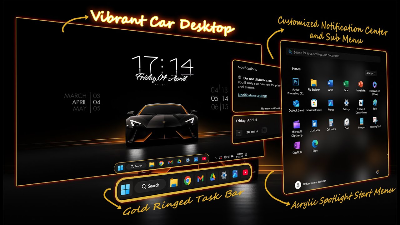 Best Dark/Car Theme Desktop | How To Customize Your Desktop ...