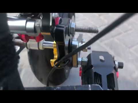 DIY C-type front fork suspension on E10 (electric scooter) - YouTube