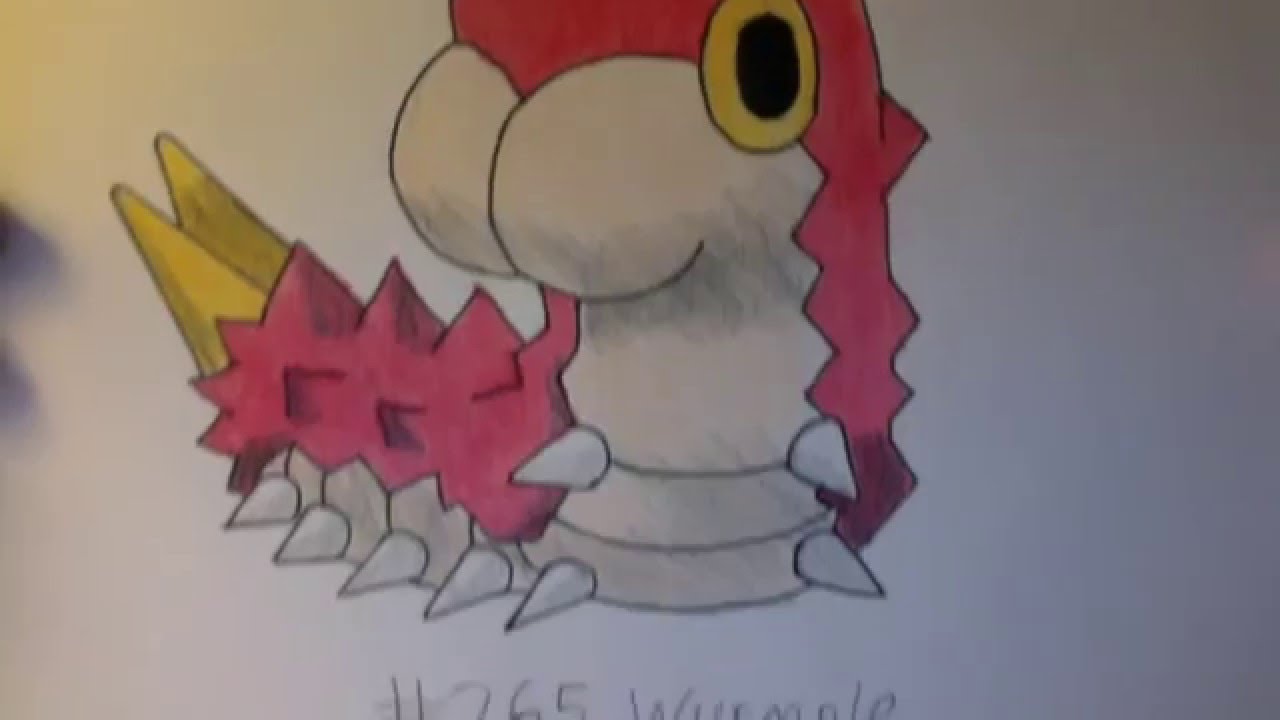 Drawing all the Pokemon: Number 265 Wurmple - YouTube