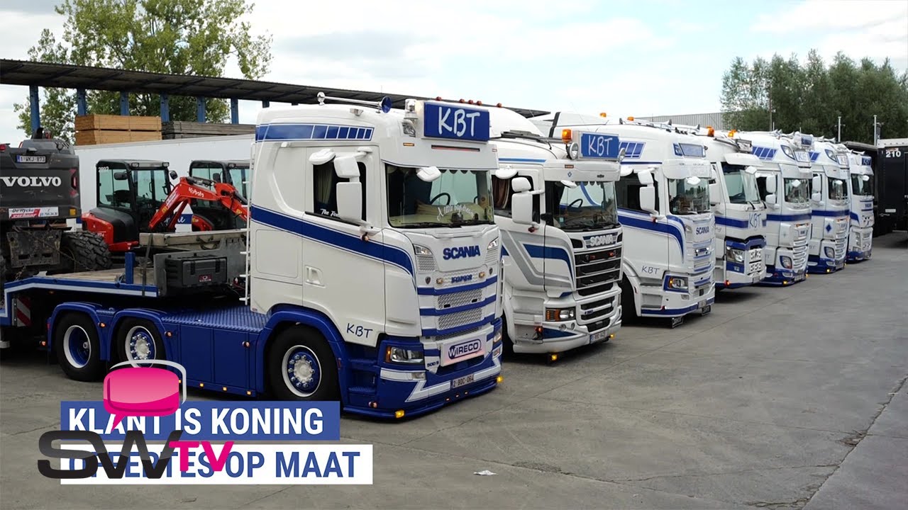 Allerlei soorten transport bij KBT Trucking in Herzele - YouTube