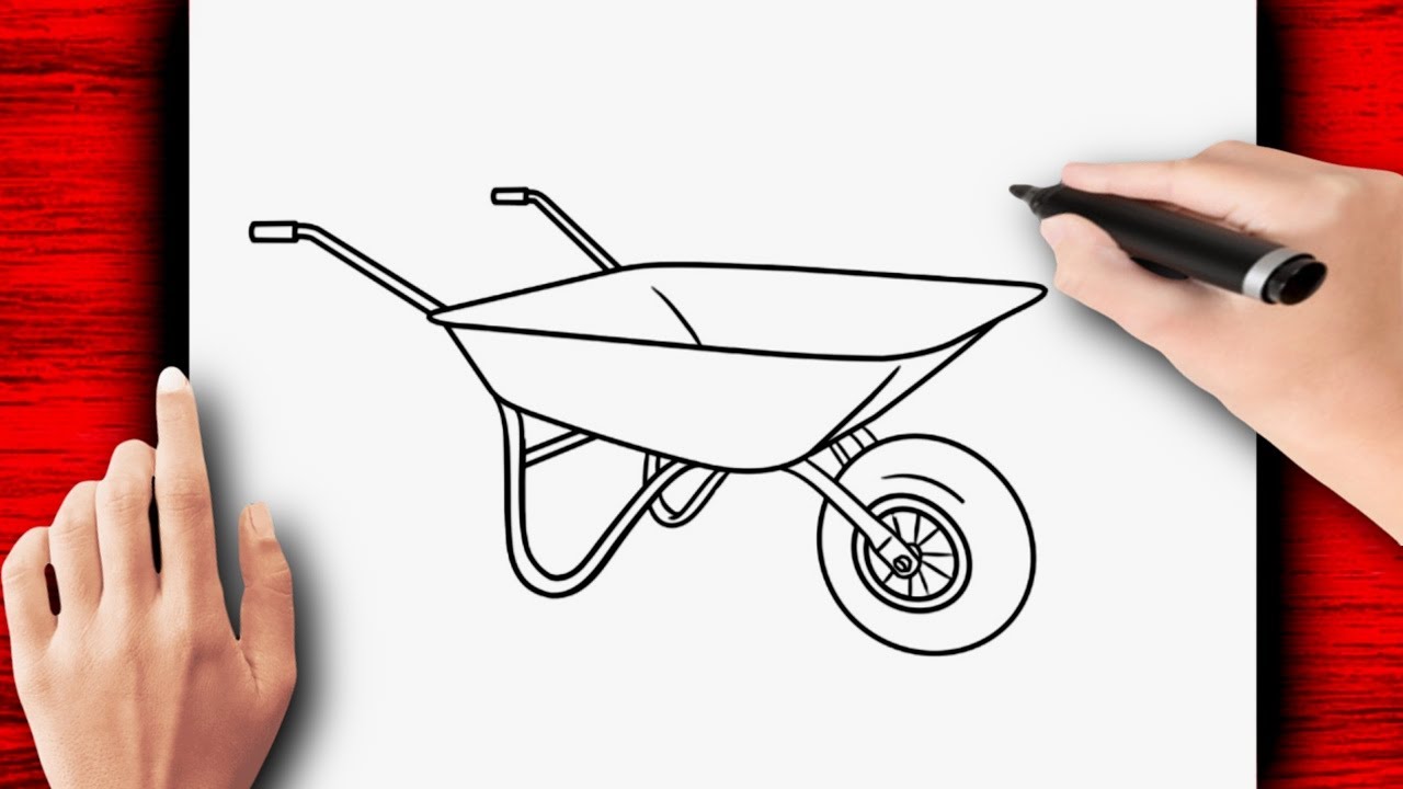 COMO DESENHAR UM CARRINHO DE MÃO I HOW TO DRAW A CART I HVORDAN DU ...