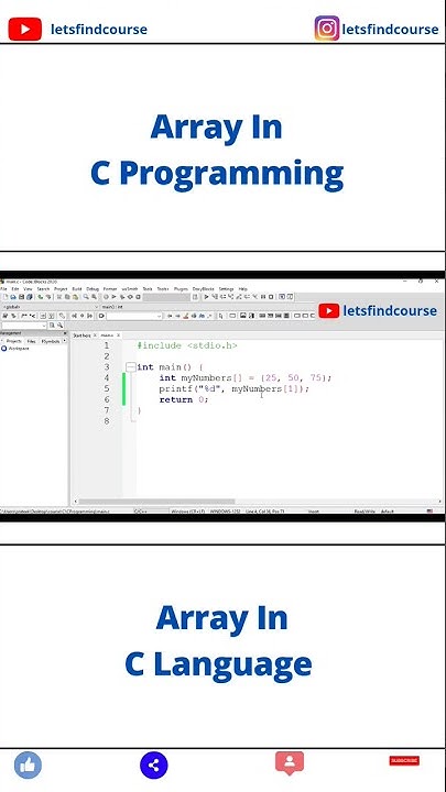 Array In C Programming | What Is Array In C Language? #cprogramming - YouTube