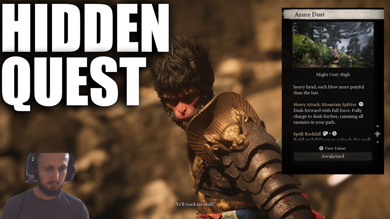 BLACK MYTH WUKONG Gameplay Hidden Quest Man In Stone AZURE ...