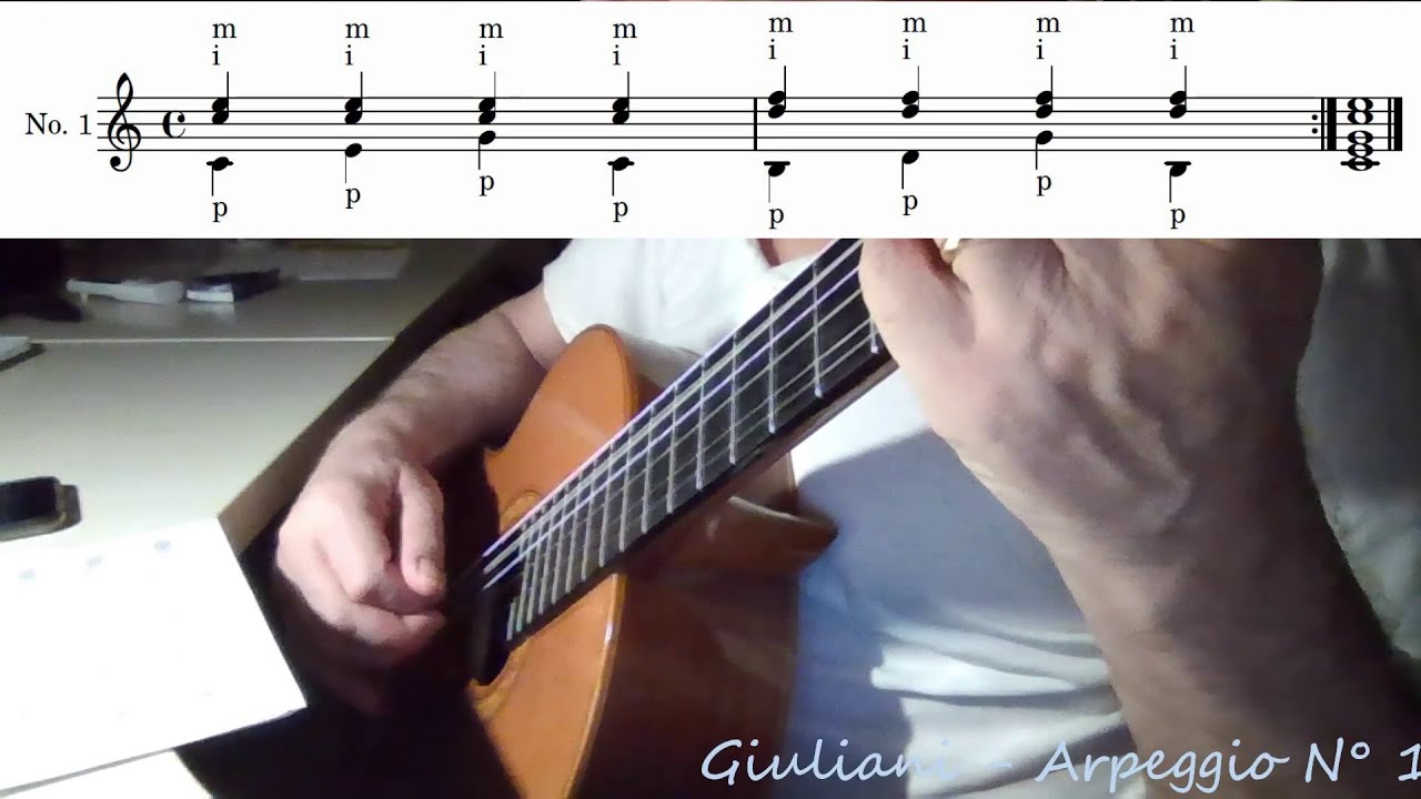 Giuliani Mauro – Metodo Op.1 - Arpeggio N°1 - YouTube