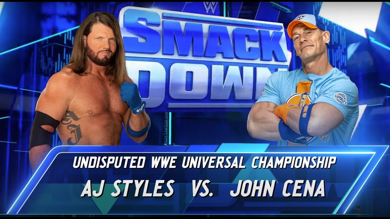 AJ STYLES VS JOHN CENA - YouTube