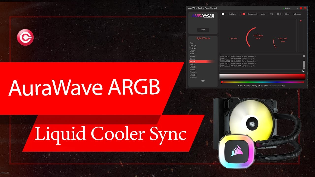 AuraWave ARGB Sync With H55 Liquid Cooler - YouTube