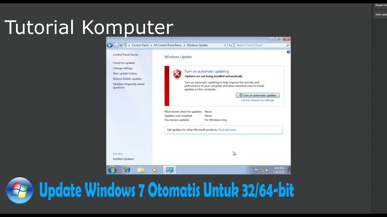 Tutorial Cara Update Windows 7 Versi 2023 - YouTube