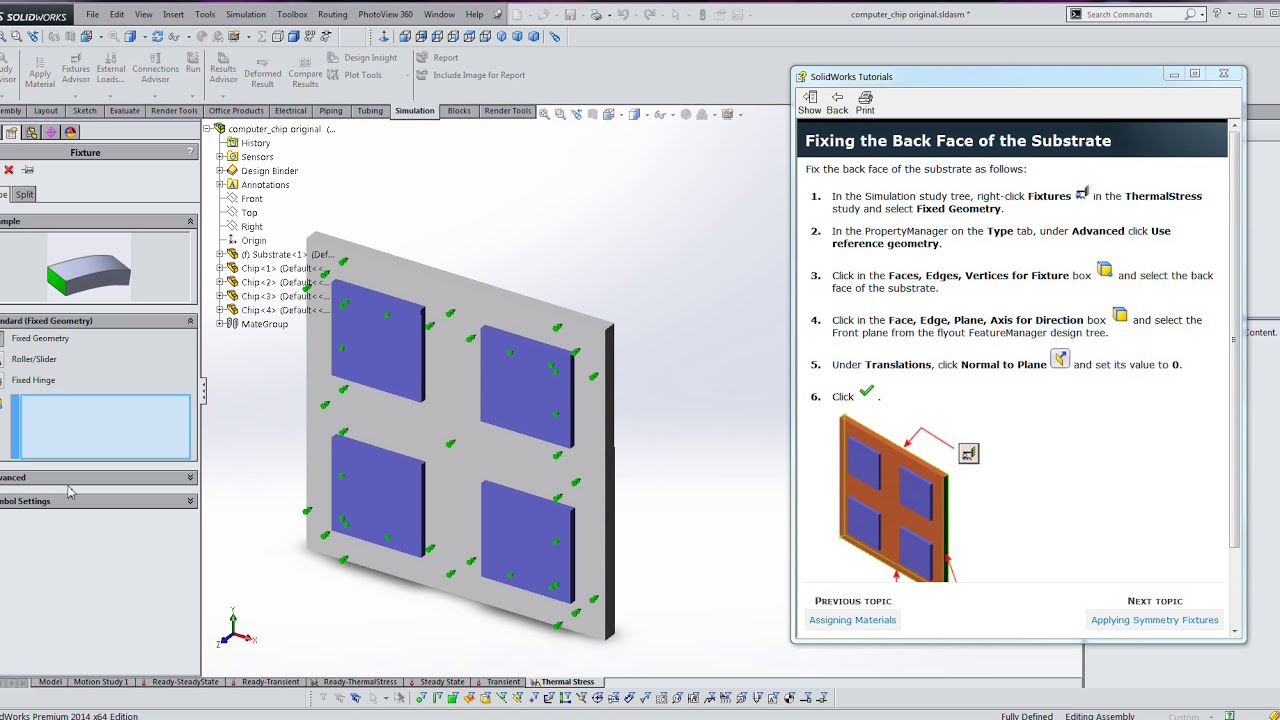 Solidworks SP 6 Thermal Stress Analysis - YouTube