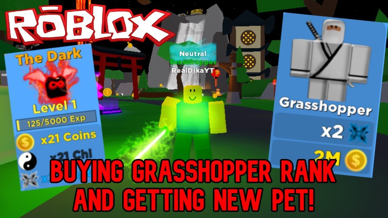 Buying Grasshopper Rank And Getting New Pet - Roblox Ninja Legends ...