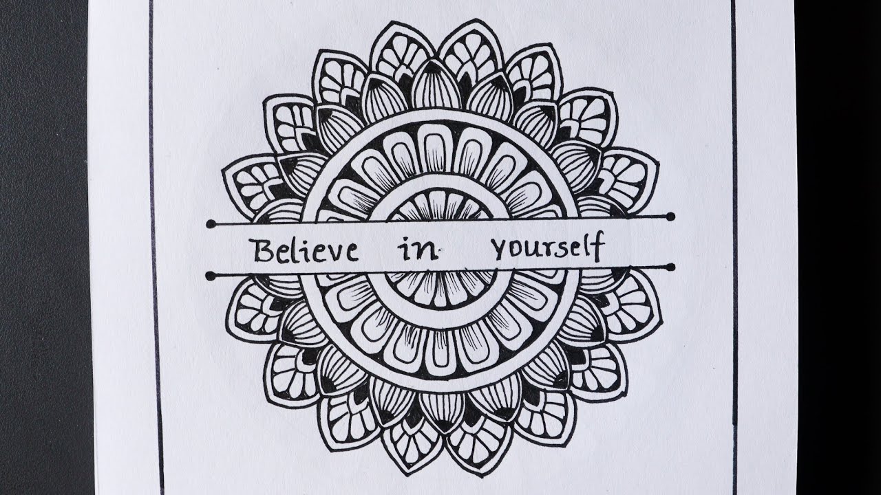 Believe In Yourself Mandala Art | Mandala Art | Mandala Art For ...