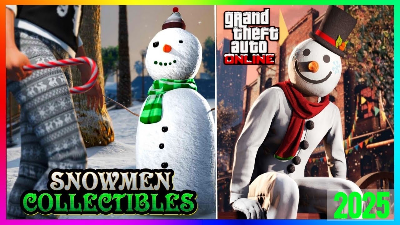 CHRISTMAS SNOWMAN EVENT, All Snowmen Locations, FREE Outfit, SNOW, GTA ...
