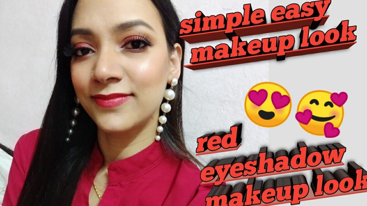 simple makeup/ red eyeshadow makeup/ #shorts/ makeup tutorial is ...