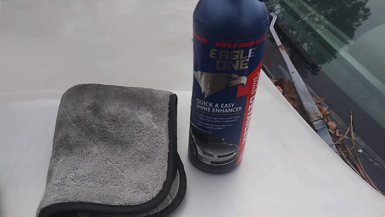 Eagle one wipe in shine detailer test on light silver paint job - YouTube
