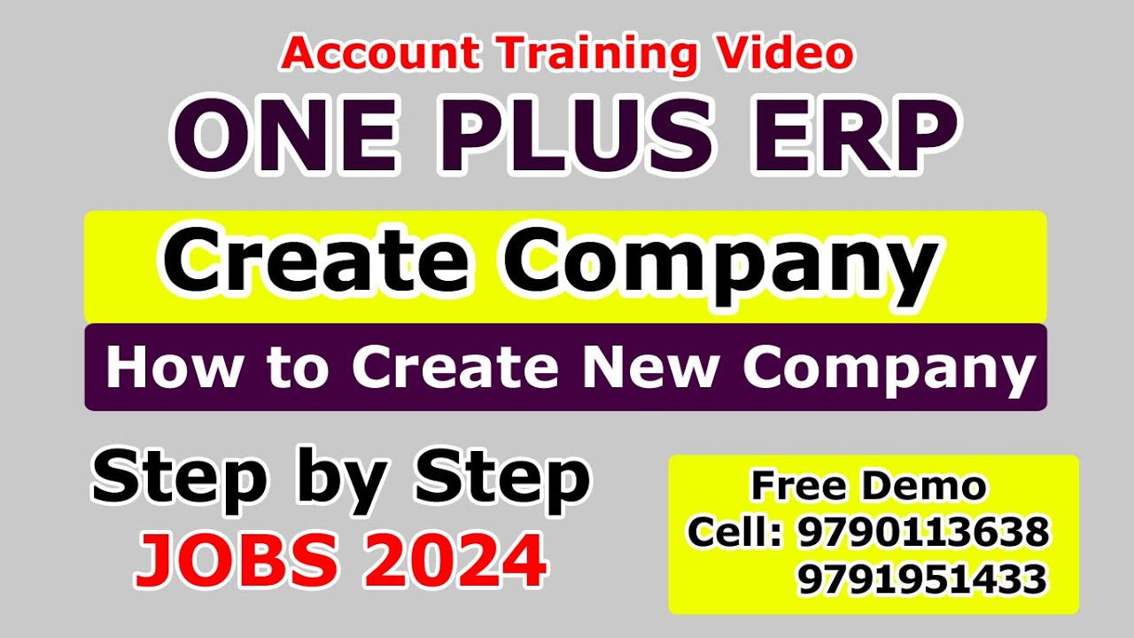 How to Create New Company in One Plus ERP - YouTube