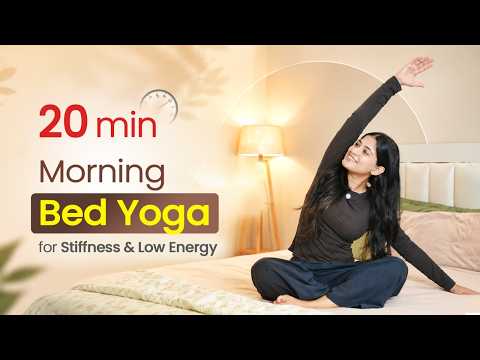 20 Min Morning Bed Yoga Routine | Daily Exercises & Stretches For Energy & Flexibility