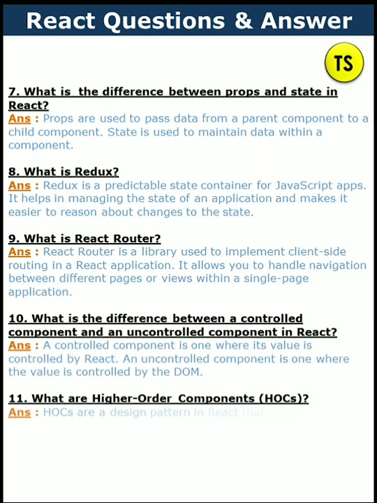 React 20 Interview Questions Every Developer Should Know Reactinterviewquestions Youtube
