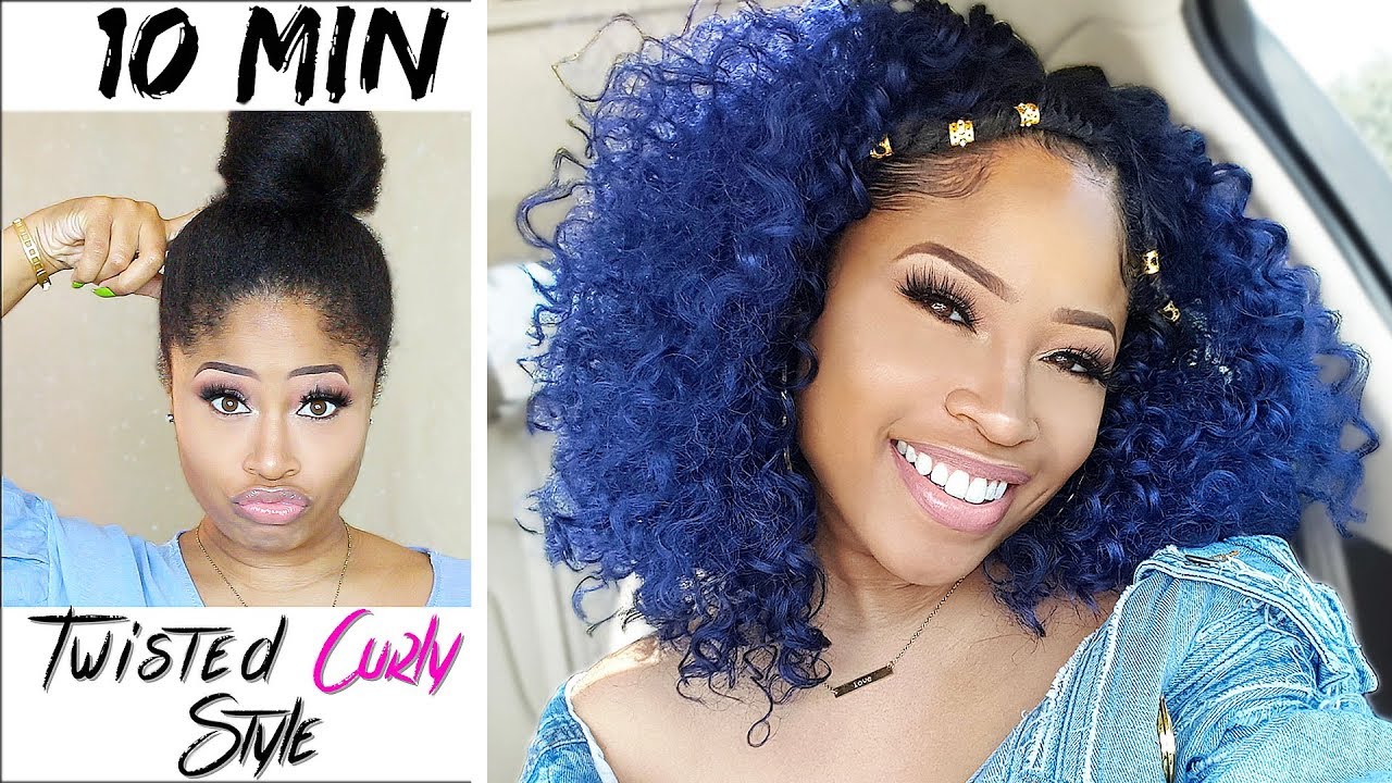 EASY 10-MIN TWISTED CUFF CURLY STYLE! tutorial - YouTube