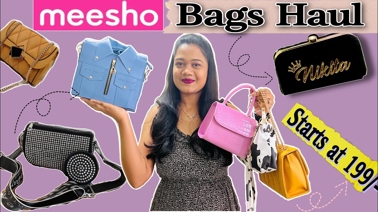Meesho Bags Haul | Starts at ₹199 | Trendy Sling Bags, Handbags ...