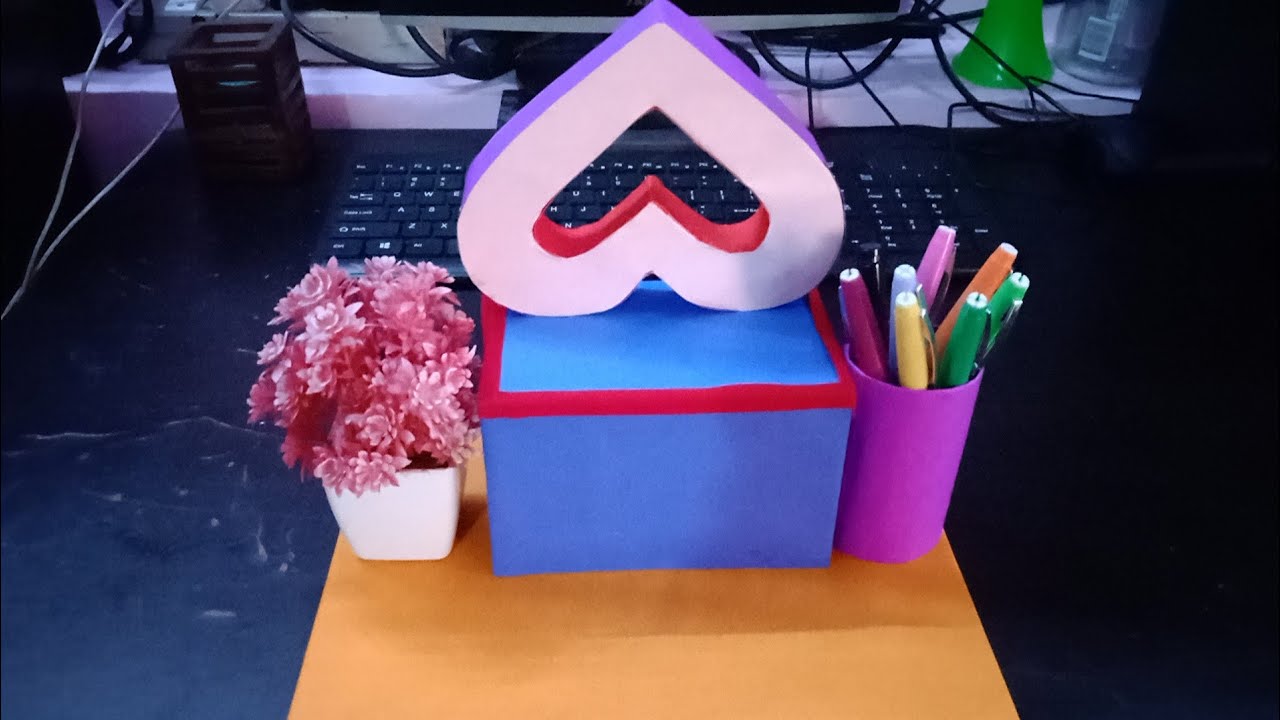 cardboard pen holder 🖋️ - YouTube