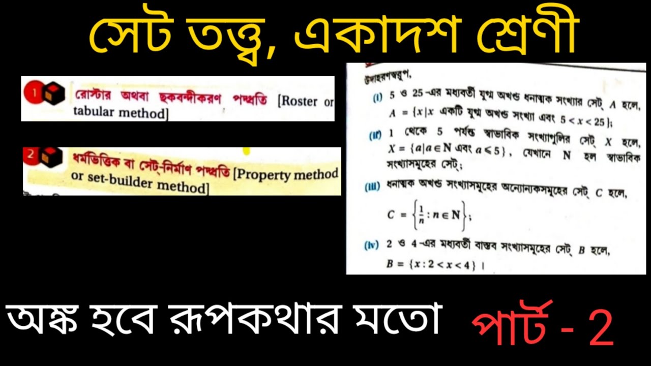 Set Theory | Class 11 | Tabular & Set builder method, finite set ...