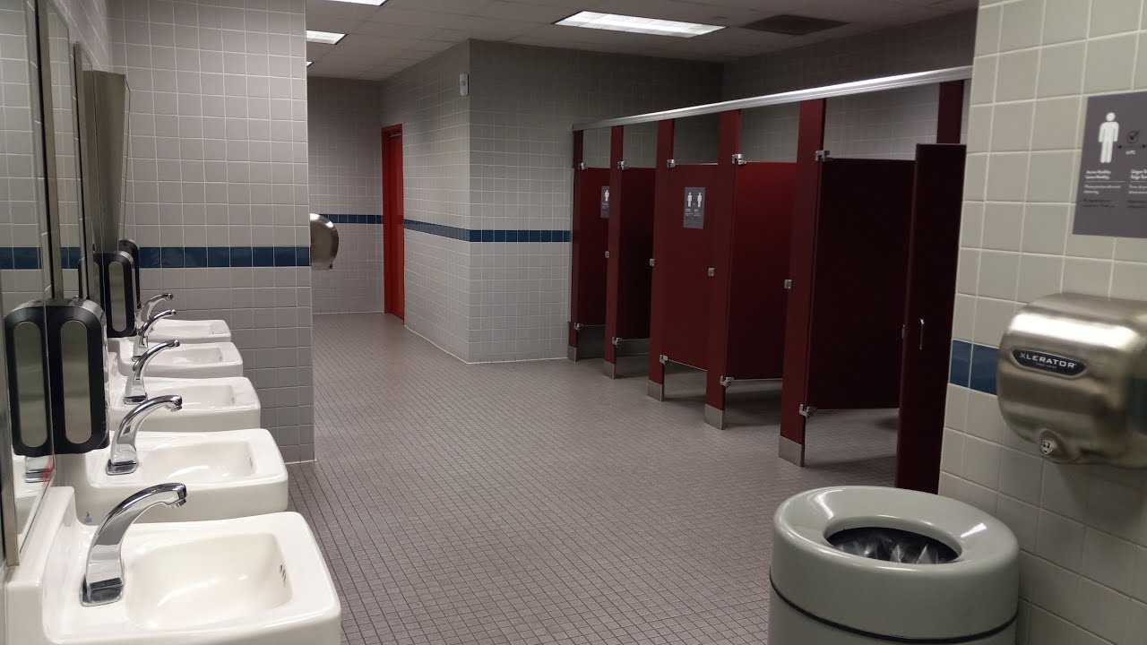 Large Convention Center Restrooms - YouTube