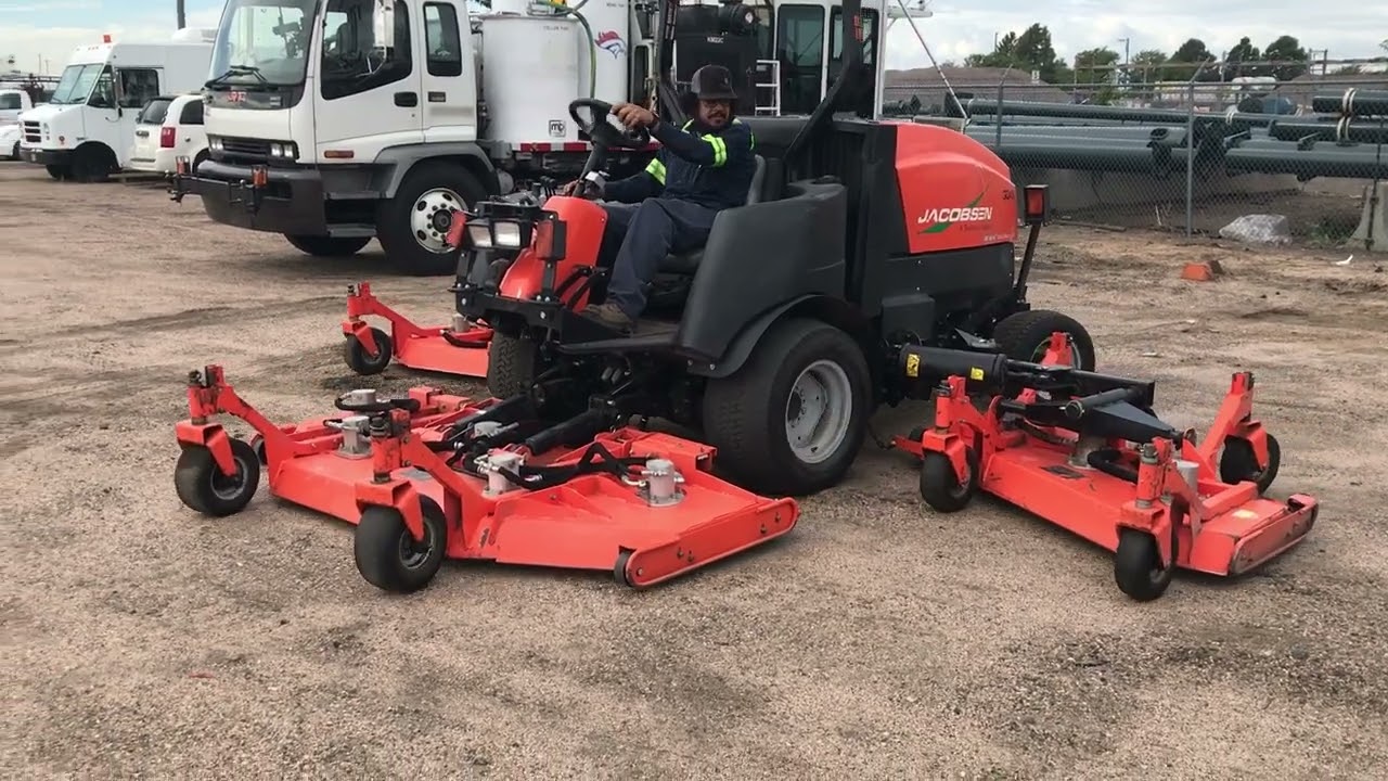 GovDeals: 2014 Jacobsen HR9016-T Batwing Riding Mower - YouTube