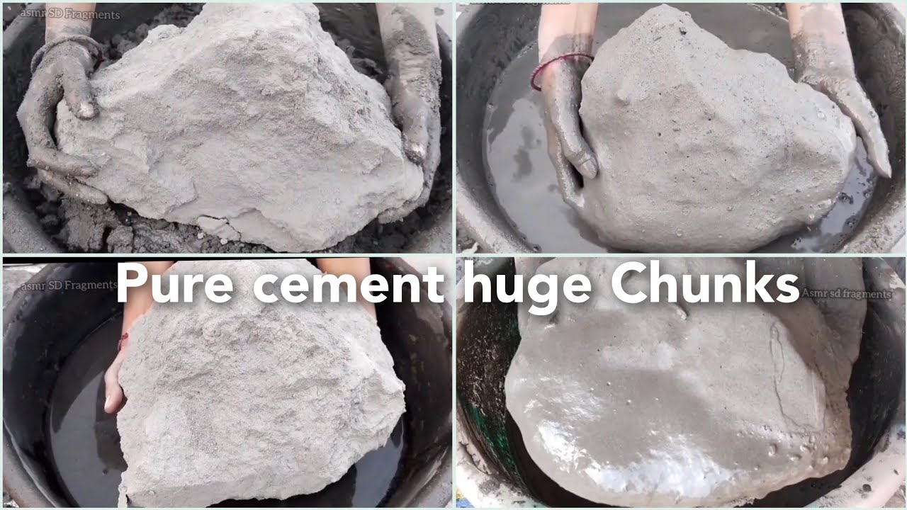 Pure Cement Huge Chunks _Water Crumbling 🤤 - YouTube