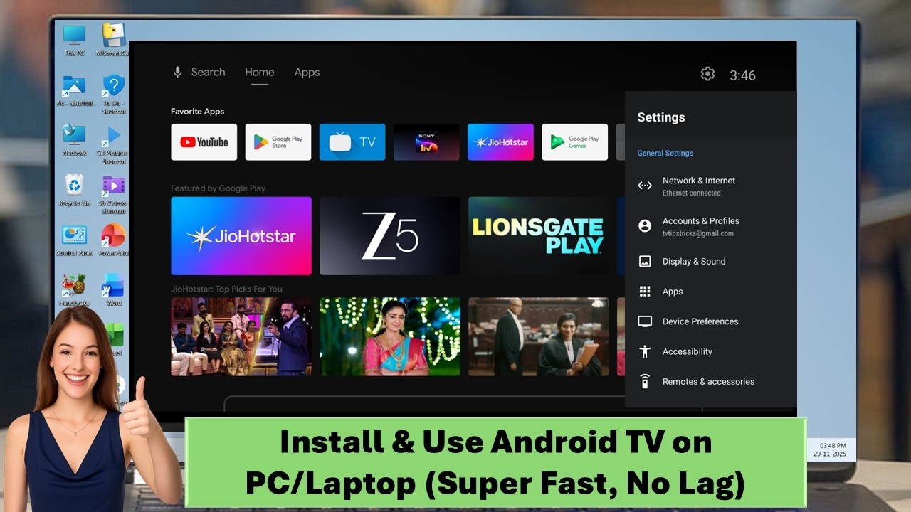 How to Download, Install & Use Android TV on PC/Laptop Super Fast, No ...