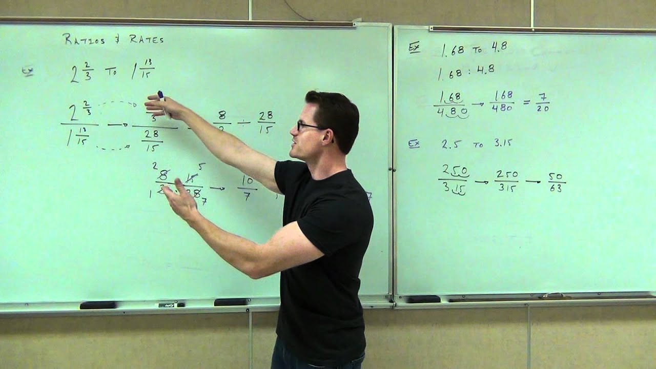 Prealgebra Lecture 6.1: Writing and Simplifying Ratios and Rates. - YouTube