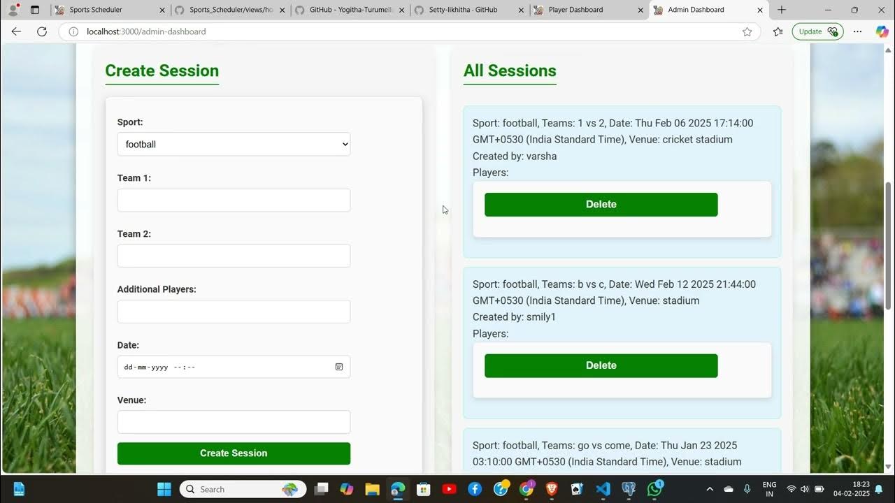 Sports Scheduler using Node.js, Express and PostgreSQL - YouTube