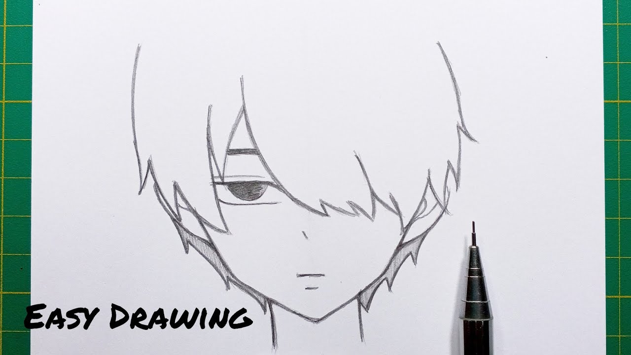 How to draw anime boy easy step-by-step for beginners - YouTube