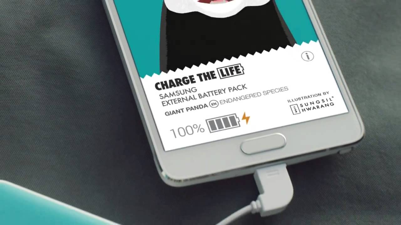 Samsung Battery Pack Animal Edition Giant Panda - YouTube