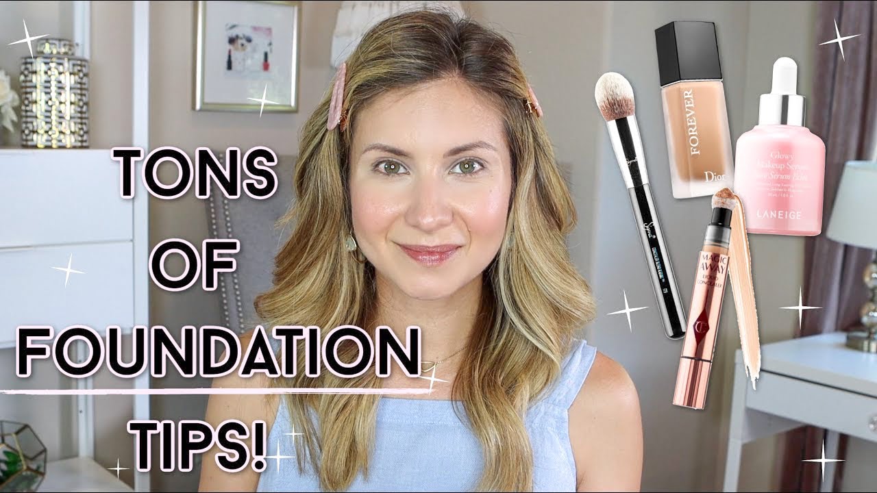 TONS of Foundation Tips for a LONG WEAR, NATURAL FULL COVERAGE - YouTube
