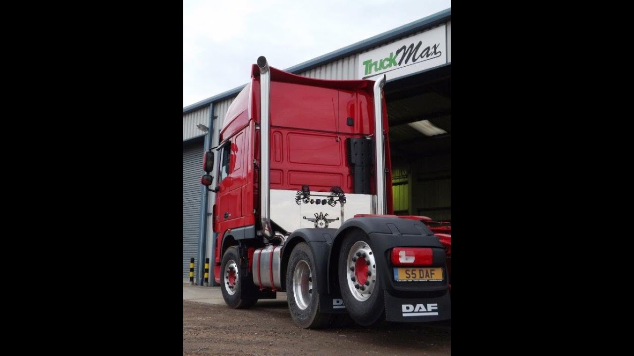 DAF XF105.510 - Dan Abb - TruckMax 7inch Big Bore Stacks - YouTube