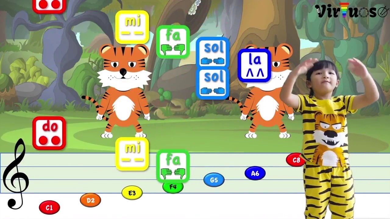 Learn to Play Two Tigers Nursery Rhyme - 两只老虎 - YouTube
