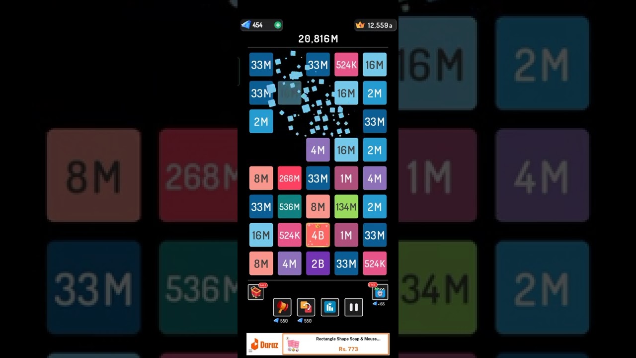 2244 / 2248 number match puzzle game part (32) high score || 8B. 12 ...
