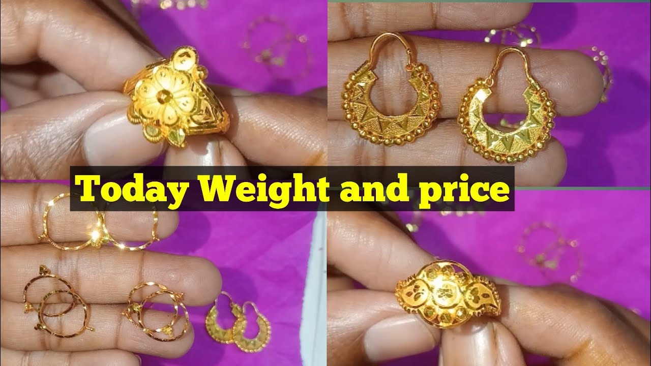 Gold daily use earrings design#simpleearring#dailywearearring - YouTube