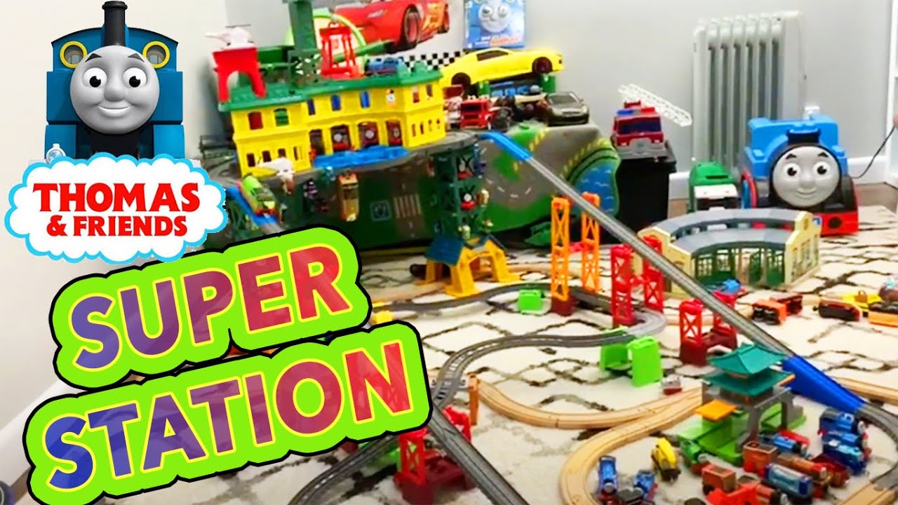 Thomas and Friends Super Station Set Unboxing Giant Train Set Reveal ...
